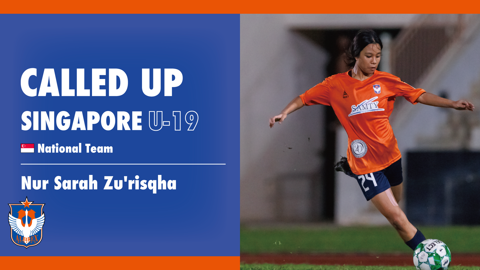 Nur Sarah Zu'risqha is called up to U19 Singapore National Women's Team ...